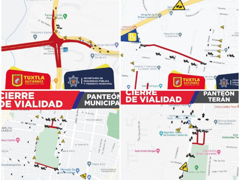 Cierran vialidades por obras y día de muertos en Tuxtla | MEGANOTICIAS Cierran vialidades por obras y día de muertos en Tuxtla | MEGANOTICIAS